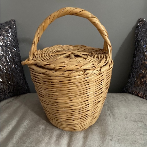 Jane Birkin | Bags | Birkin Wicker Basket With Handle And Lid Large ...